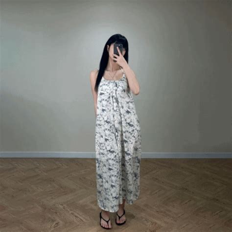 물나염 홀터넥 두줄 끈나시 롱원피스 롱 원피스 뷔스티에 러블리 시원함 에이블리