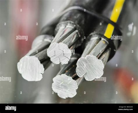 Electric Cable Cross Section Showcases Intricate Design And Sturdy Construction In Modern Power