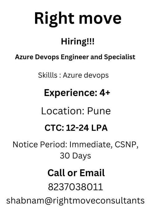 Shabnam P On Linkedin Azure Devops Azuredevops Hiring Hiringnow Rightmove