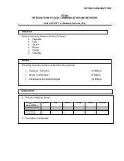 LAB ACTIVITY NETWORK DEVICES Pdf SEPT JAN ITT ITT INTRODUCTION TO DATA
