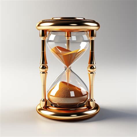 Hourglass In Gold Color Premium Ai Generated Image