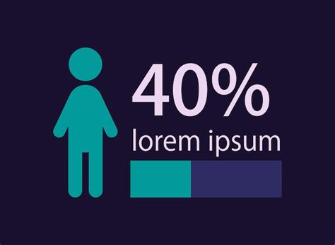 Premium Vector Male Part Infographic Chart Design Template For Dark Theme