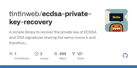 Ecdsa Private Key Recoveryreadmemd At Master · Tintinwebecdsa Private Key Recovery · Github