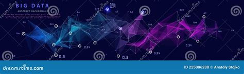Abstract Analytical Background With Polygonal Grid Analyze Data On Blue Analytics Algorithms