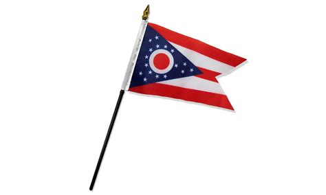 Ohio 4x6in Stick Flag