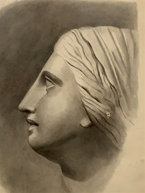 French School Xix A Pencil Bust Study Of A Classical Catawiki