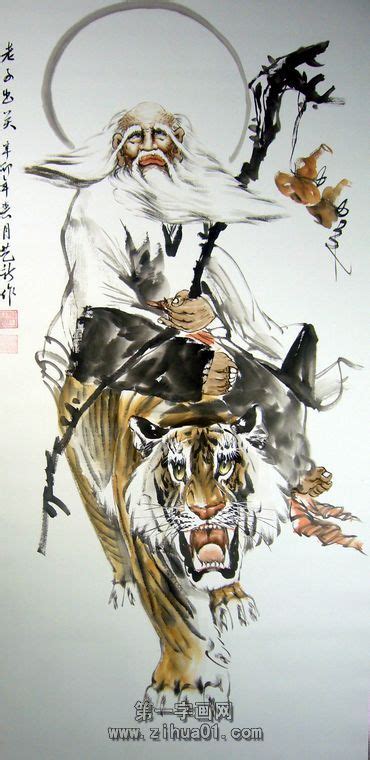 老子画像肖像 老子骑牛画像 老子画像标准版 大山谷图库