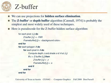 Ppt Projections And Z Buffers Powerpoint Presentation Free Download