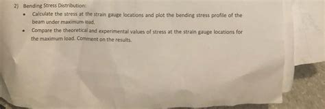 Answer The Questions Relating To Beam Bending Stress