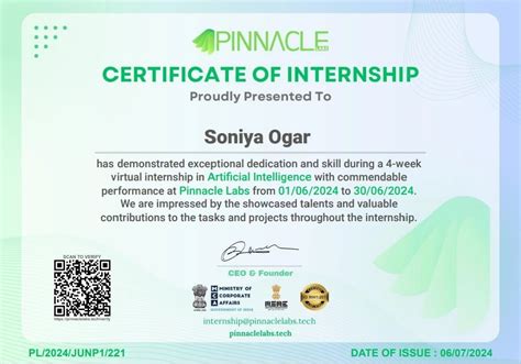 Soniya Ogar On Linkedin Ai Intership Pinnaclelabs Tech