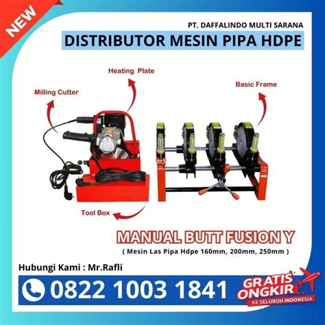 Mesin Sambung Pipa Hdpe Shds 250 Model Y 4 Clamp Di Jakarta Timur Tribun JualBeli