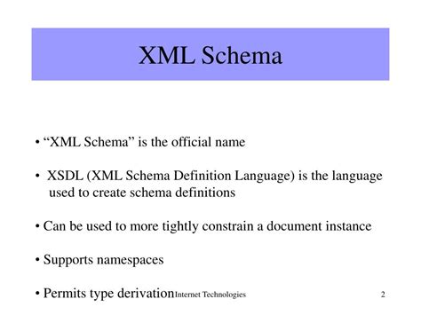 Ppt Xml Schema Powerpoint Presentation Free Download Id4392295
