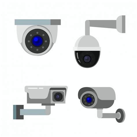 Premium Vector Security Camera Cctv Icon Flat Illustration