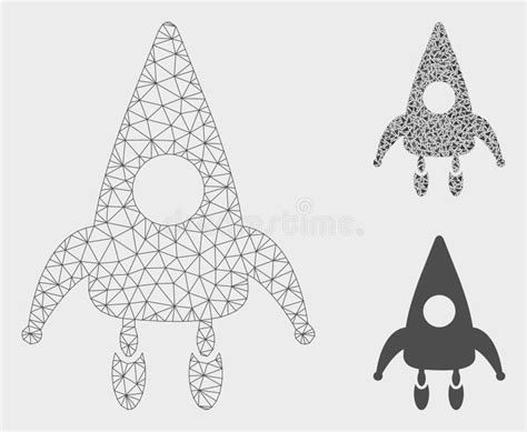Lunar Module Vector Mesh 2d Model And Triangle Mosaic Icon Stock Vector Illustration Of Model