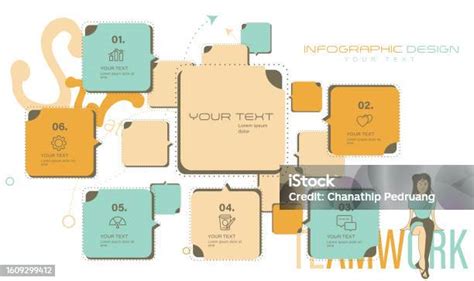 인포그래픽 6단계 아이콘이 있는 현대 마인드맵 다이어그램 벡터 인포그래픽 스톡 일러스트레이션 인포그래픽 차트 지도 6번 비즈니스 전략 개념에 대한 스톡 벡터 아트 및 기타