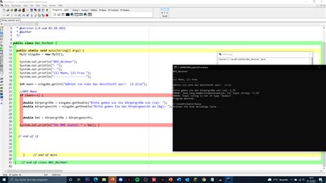 Java Bmi Rechner Computer Programmieren Informatik