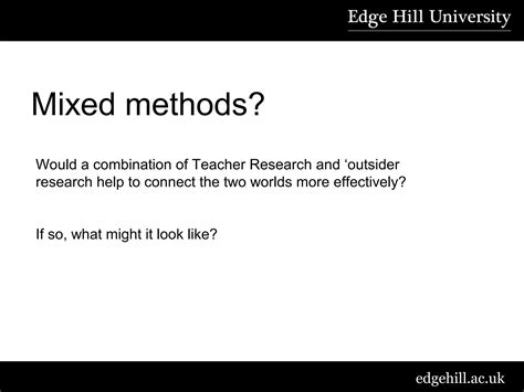 A Role For Teacher Research In Initial Teacher Education Ppt