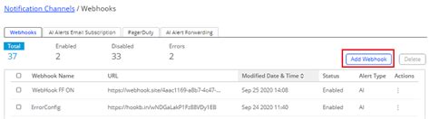 Setting Webhook Notifications