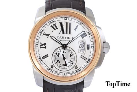 까르띠에 칼리브 핑크콤비 흰판 로만 로마자 42mm Cartier 남성시계 원래 명품은 필웨이 Feelway