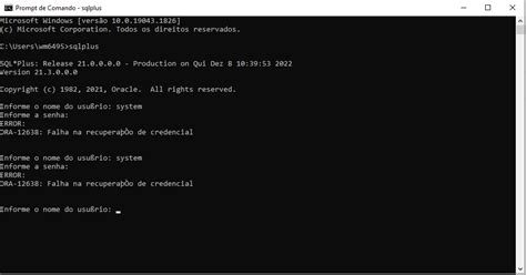 Sql Plus Problema De Conexão Sql Com Oracle Database Manipule E Consulte Dados Alura