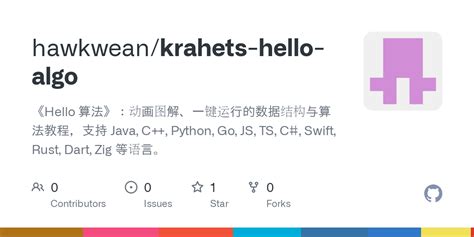Github Hawkweankrahets Hello Algo 《hello 算法》：动画图解、一键运行的数据结构与算法教程，支持 Java C Python Go
