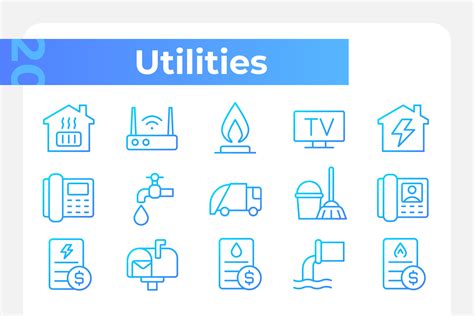 Public Utilities Icon Pack 22 Line Tools And Equipment Icons Svg Png Ico Available
