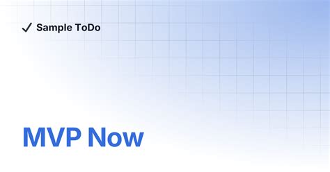 Mvp Now Sample Todo