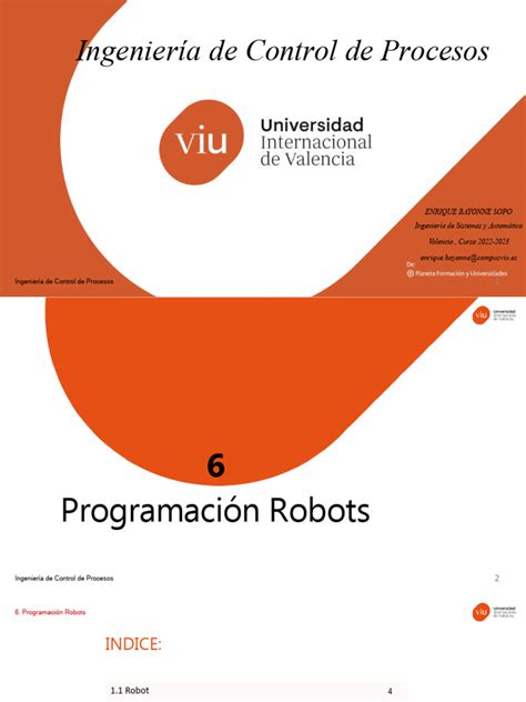 S111 Ing Control De Procesos Programación De Robots Pdf Robot