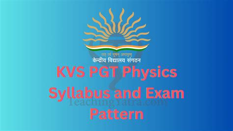 Kvs Tgt Syllabus And Exam Pattern 2025 Teaching Yatra
