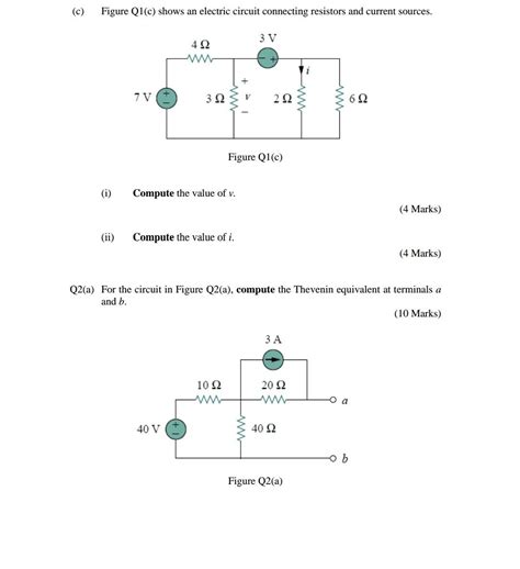 Solved C Figure Q1c Shows An Electric Circuit Connecting
