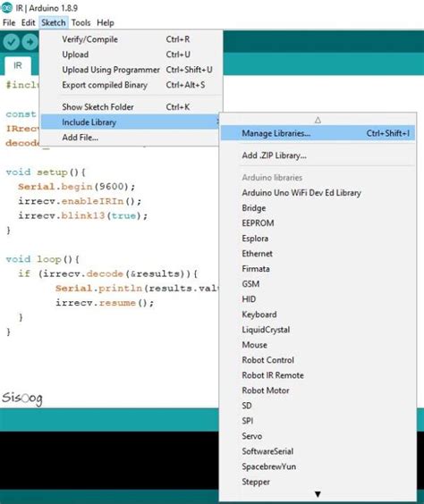 راه‌اندازی ریموت با آردوینو سیسوگ