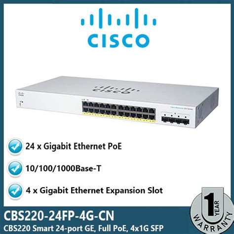 CBS FP G CN Cisco Switch CBS Smart Port GE Full PoE X G SFP Port