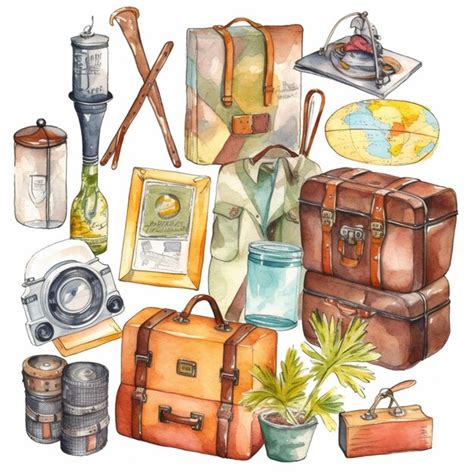 Premium Ai Image There Are Many Different Items That Are Grouped