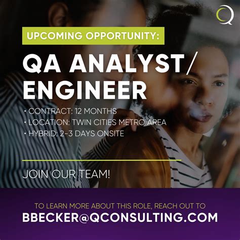 Qaanalyst Qaengineer Jobopportunity Q Consulting