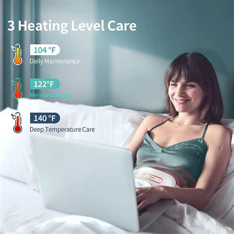 Slimpal Cordless Heating Pad With Massager Portable Usb Heat Wrap For