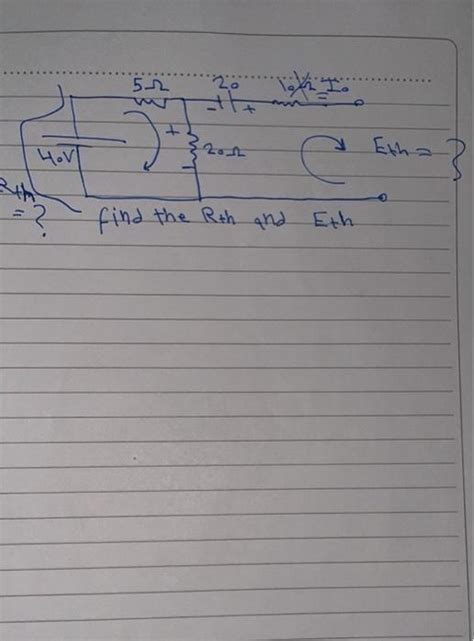 Solved 5 2 20 Thie Th Find The Rth And Eth Chegg Com