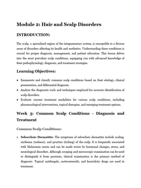 Module 2 Hair And Scalp Disorders N Pdf Hair Loss Psoriasis