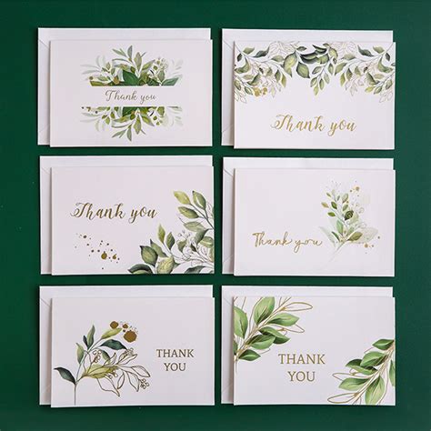 Badu Bg Благодарствени картички с плик сгъваема картичка с благодарствено съобщение подарък