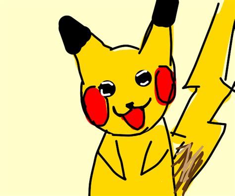 Pikachu Except Its Face Is Messed Up Drawception
