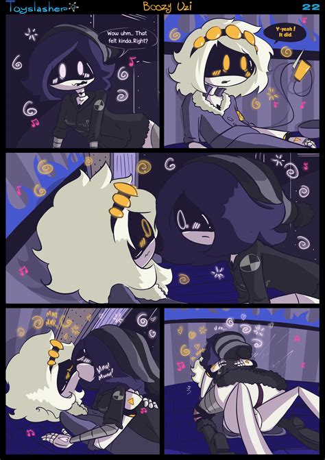 Rule 34 Boozy Uzi Comic Cowgirl Position Dialogue Girl On Top Glitch Productions Kissing