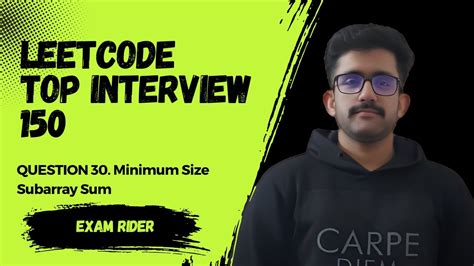 Minimum Size Subarray Sum Leetcode Top Interview 150 Leetcode Coding Algorithmdevelopment