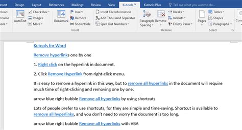 How To Remove All Hyperlinks In Word