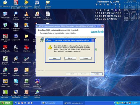 Error 1406 On Installation Of 2008 Essentials Autodesk Community