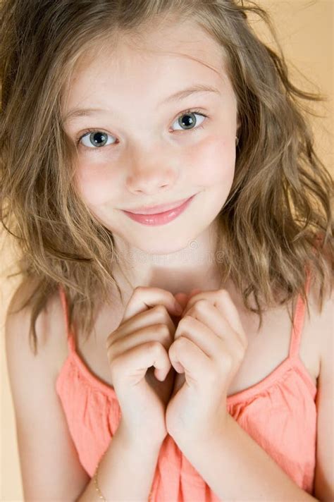Portrait Of A Cute 8 Year Old Girl Stock Image Image Of Portrait