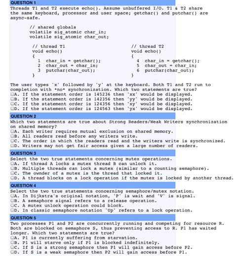 Solved Topic Is Operating Systems Please Answer What You Chegg