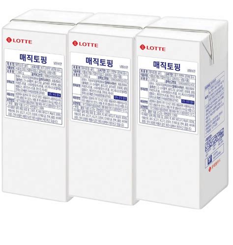 롯데푸드 매직토핑 식물성 휘핑크림 1080g 3개 티몬