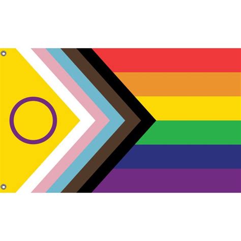 Intersex Inclusive Progress Pride Flag Unique Print 3x5 Ft Etsy