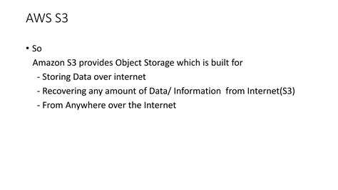 Aws S3pptx Cloud Computing Internet
