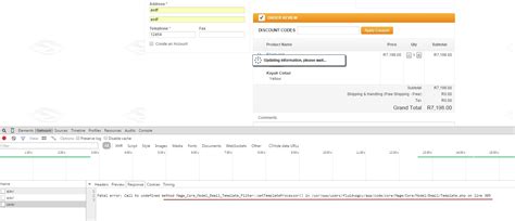 magento one page checkout stuck with updating information please wait