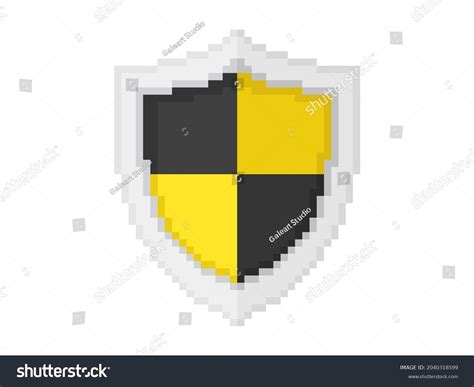 Pixel Art Vector Illustration Digital Shield Stock Vector Royalty Free 2040318599 Shutterstock